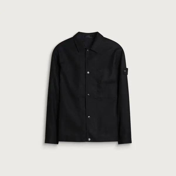 Stone Island Ghost Wool Nylon Flannel Overshirt