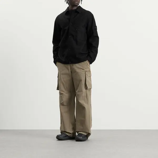 Stone Island Ghost Wool Nylon Flannel Overshirt