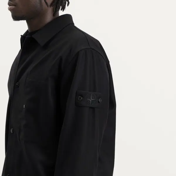 Stone Island Ghost Wool Nylon Flannel Overshirt