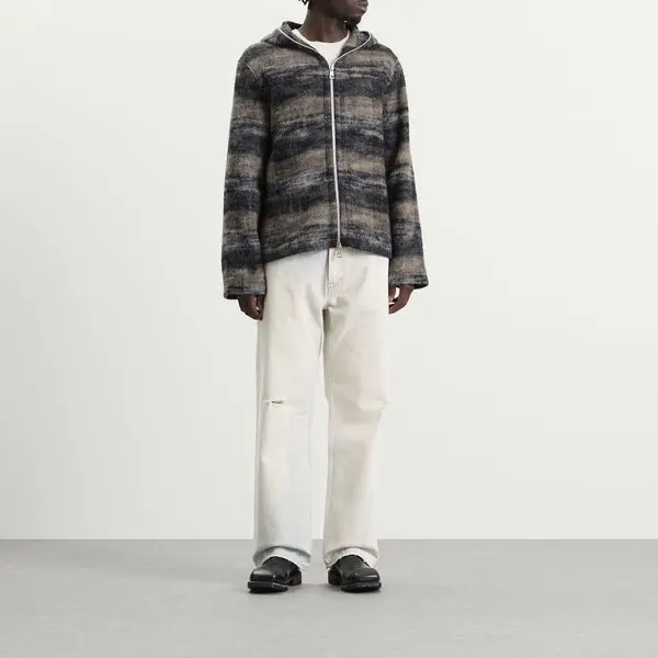 Our Legacy Woods Check Lofty Wool Full Zip Hood