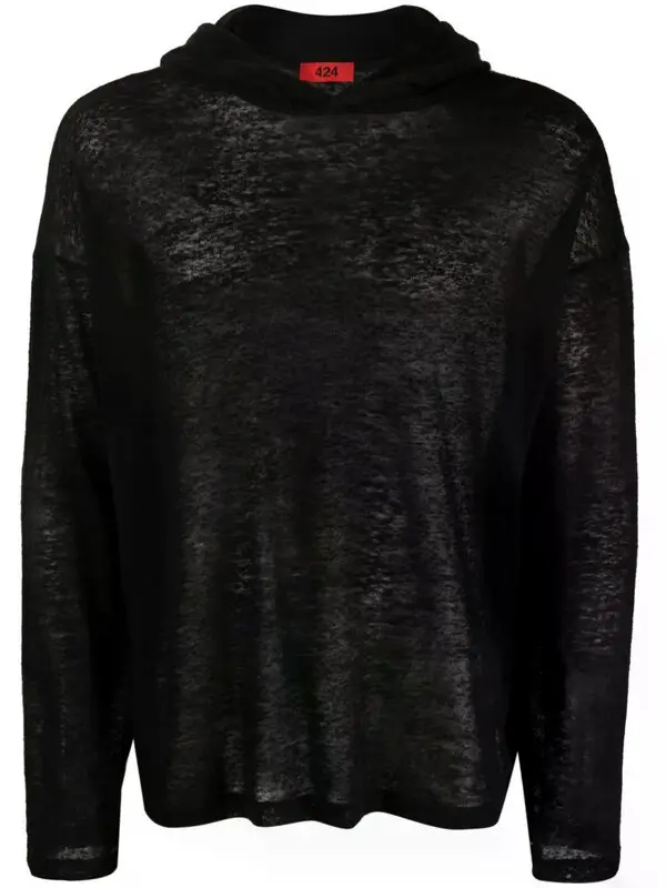 424 Mesh Long-sleeve Hoodie