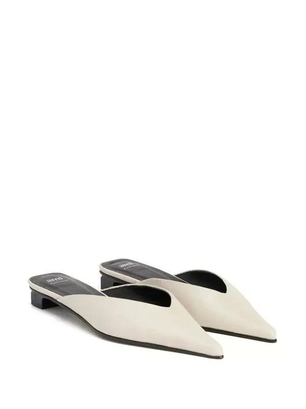 AMI Paris Point-toe Leather Mules