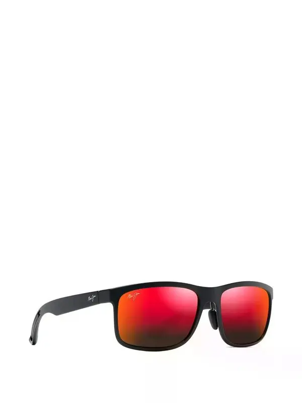 Maui Jim Huelo Rectangle-frame Sunglasses - Black