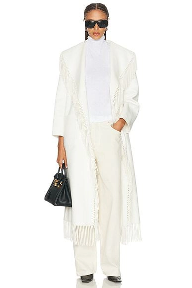 Simkhai Carrie Fringe Robe Coat