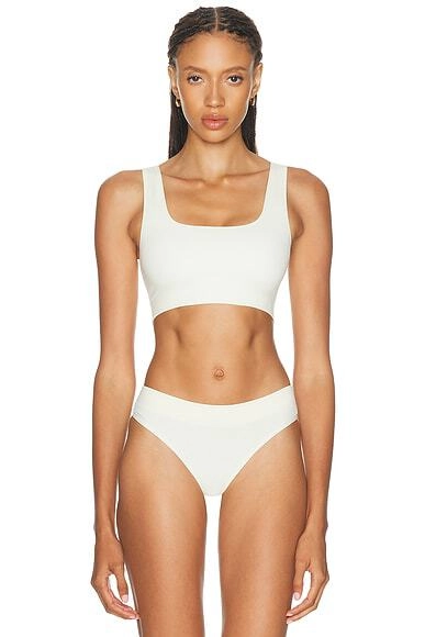 LDMA High Sculpt Ribbed Seamless Bra - Cream