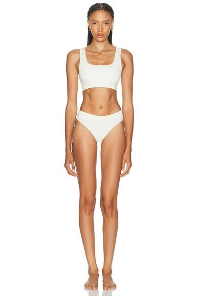 LDMA High Sculpt Ribbed Seamless Bra - Cream