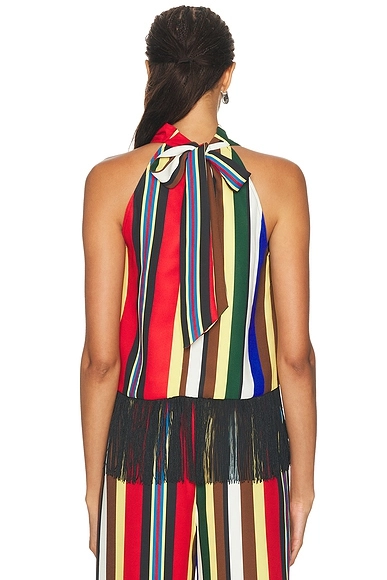 SIMONMILLER Tia Crepe Fringe Top