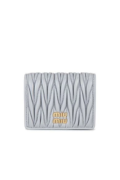 Miu Miu Matelasse Wallet - Perla