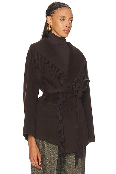 Simkhai Rowen Fringe Jacket - Chocolate