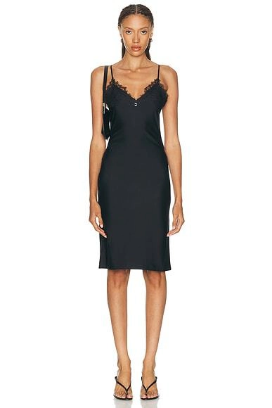 Coperni Lace Slip Dress - Black