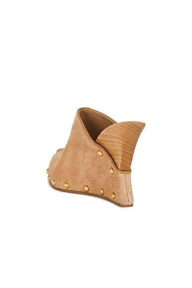 Balmain Suede Wedge Clog
