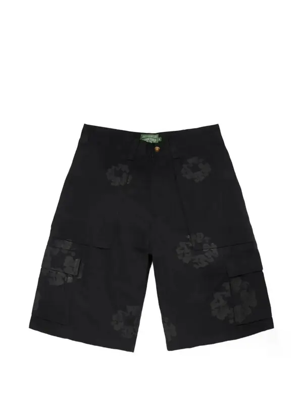 DENIM TEARS Mono Wreath Cargo Shorts