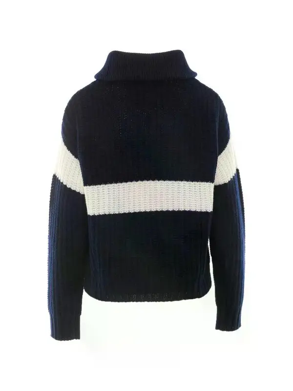 LISA YANG Mavis Striped Cashmere Sweater - Blue