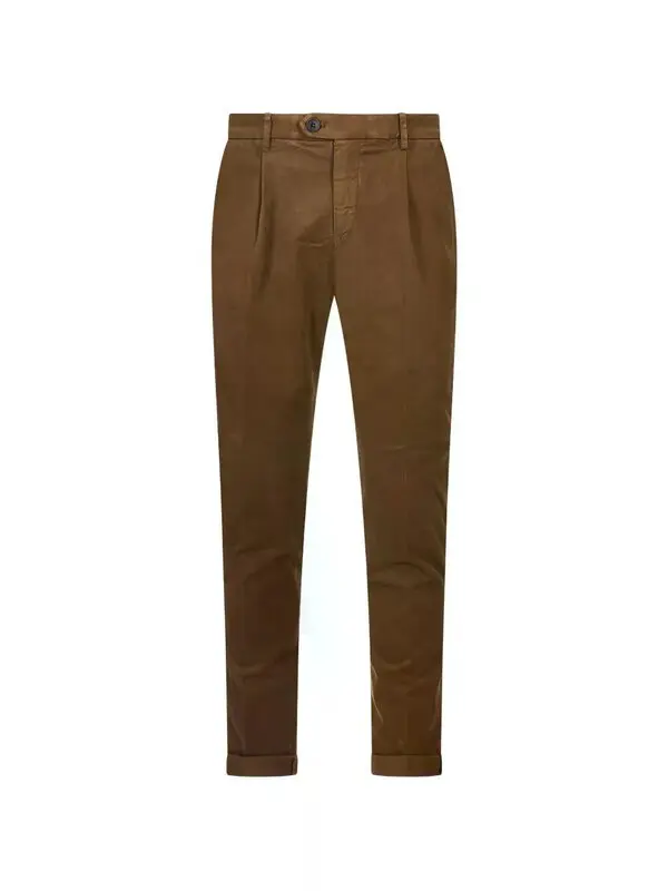 MASON'S Osaka Pleated Trousers - Brown