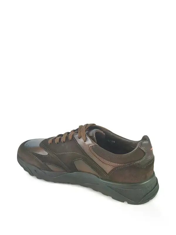 Santoni Panelled Leather Sneakers