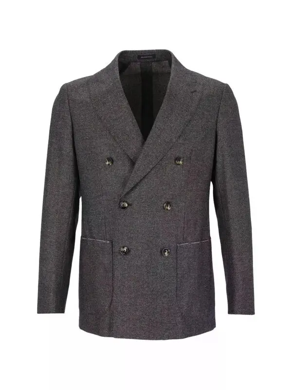 AL DUCA D’AOSTA 1902 Double-breasted Herringbone Wool Suit