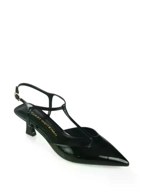 STUART WEITZMAN Vinnie T-strap Sandals - Black