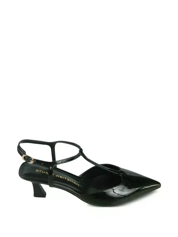 STUART WEITZMAN Vinnie T-strap Sandals - Black