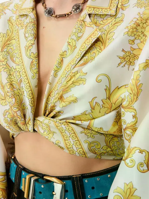 Versace Printed Silk-twill Shirt