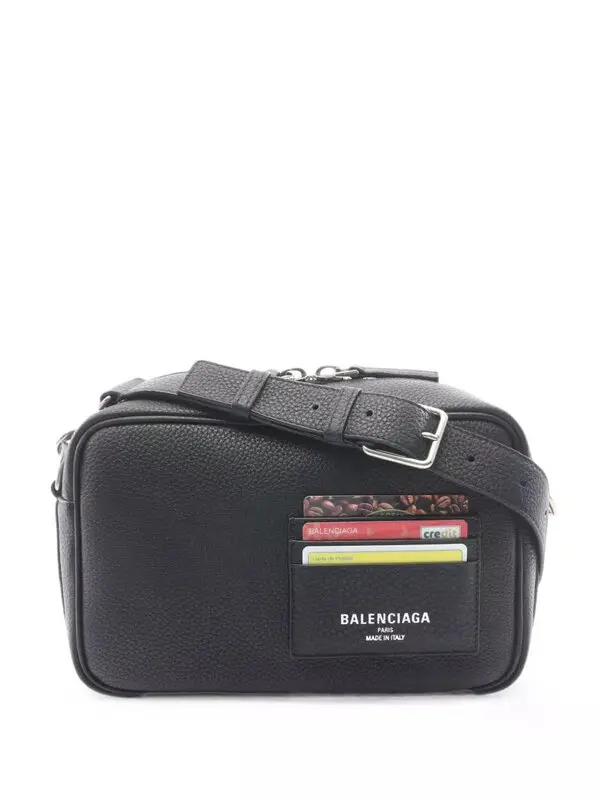 Balenciaga 2020s Credit Leather Camera Bag