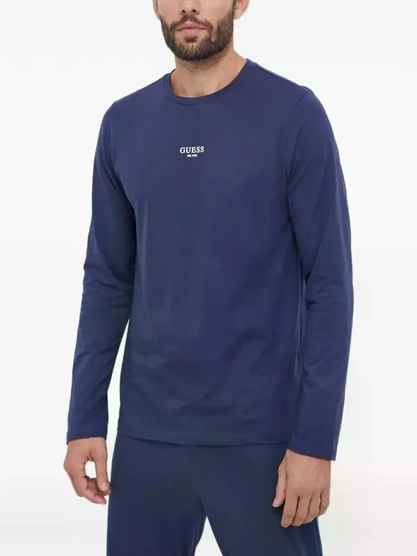 Guess Logo-print Long-sleeve Pajamas
