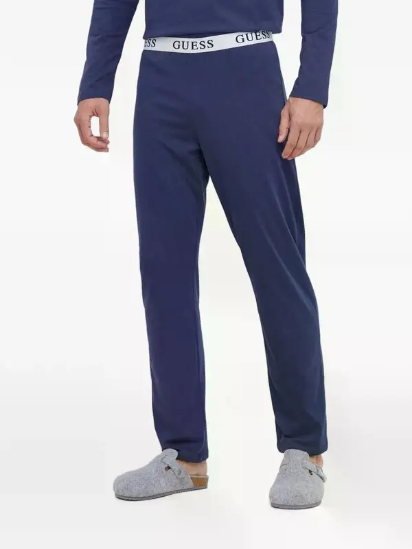 Guess Logo-print Long-sleeve Pajamas