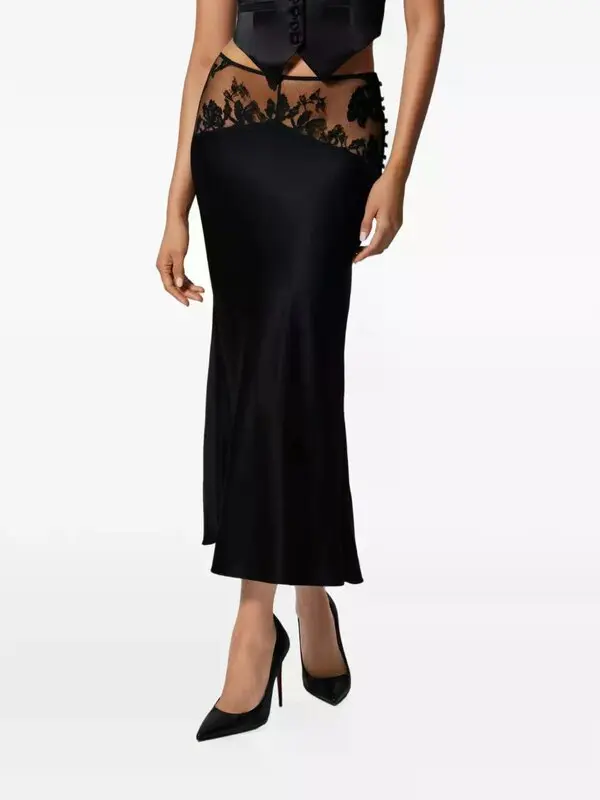 Kiki De Montparnasse Sabine Lace-trim Maxi Skirt