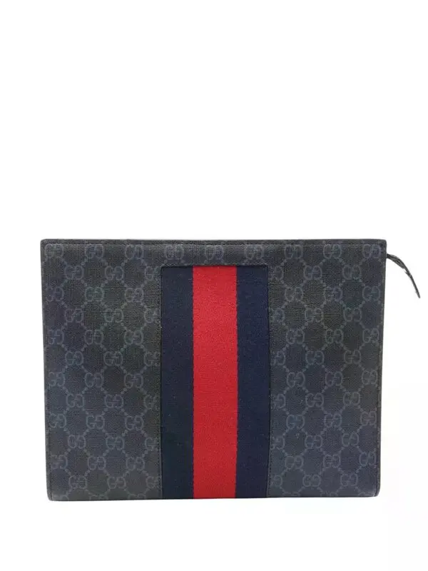 Gucci Gg Supreme Web Clutch Bag