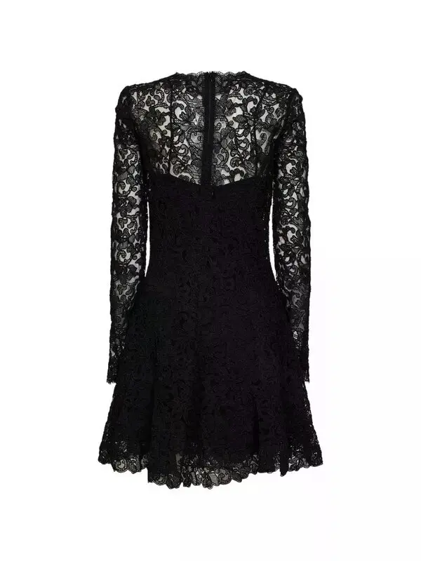 Ermanno Scervino Scalloped-edge Lace Mini Dress - Black
