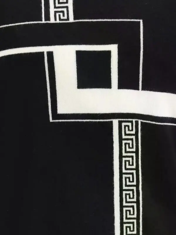 Versace Intarsia Cashmere Knit Sweater