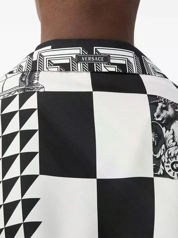 Versace Printed Silk-twill Regular Shirt