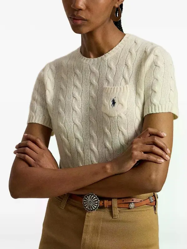 Polo Ralph Lauren Cable Wool-cashmere Short-sleeve Jumper