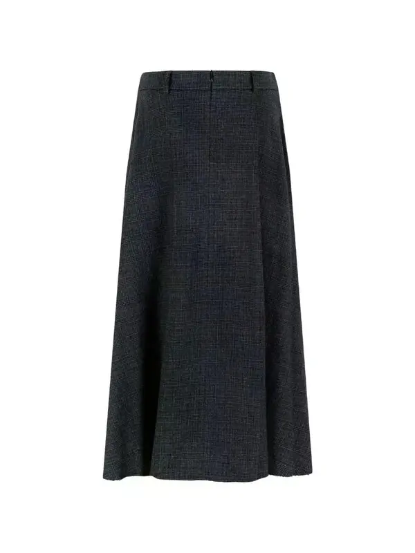 DOUUOD Check-pattern A-line Mini Skirt