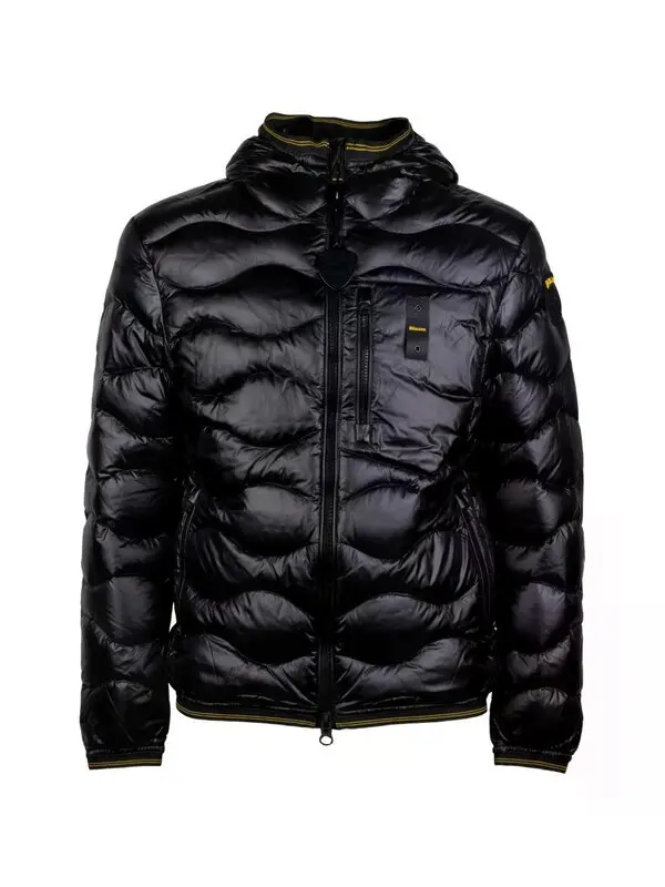 BLAUER. Wave-quilted Hooded Jacket