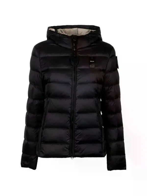 BLAUER. Quilted Hooded Jacket - Black