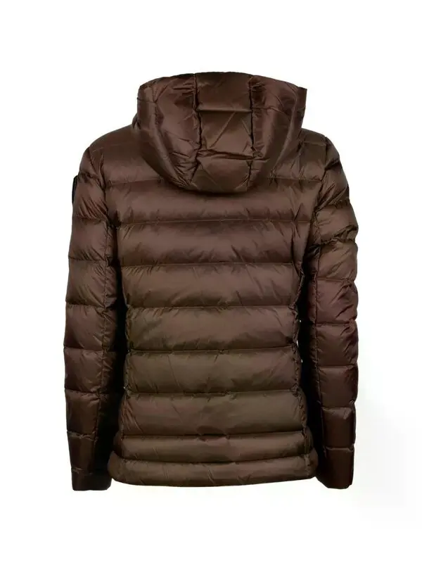 BLAUER. Quilted Hooded Jacket - Brown