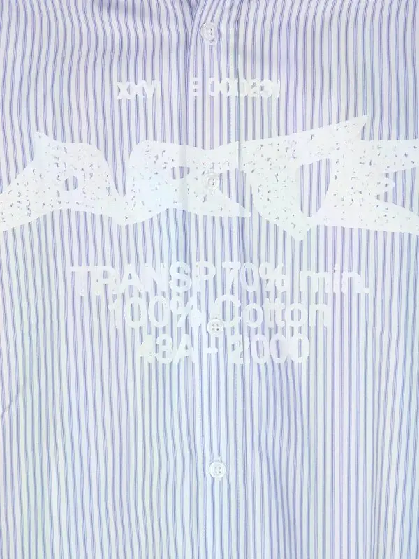 ARTE ANTWERP Composition Gallery Striped Graphic-print Shirt