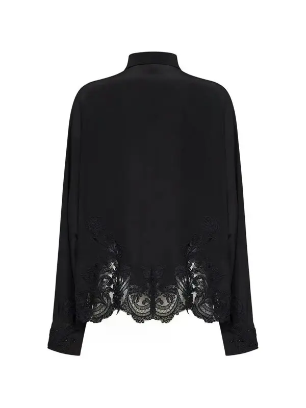 Ermanno Scervino Silk Rebrodé Lace-detail Shirt