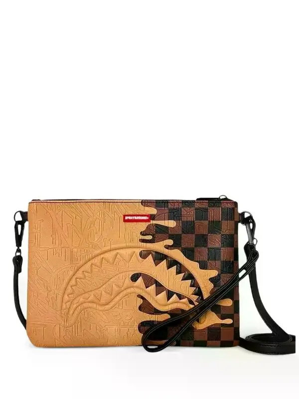 SPRAYGROUND Henny Melt Shark-motif Clutch Bag - Neutrals