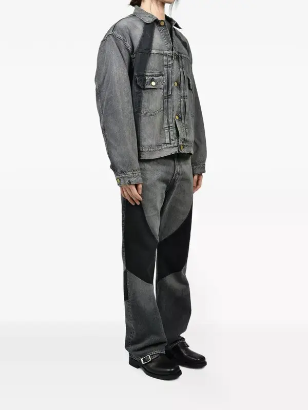 DEAR BORO 1985 Contrast-panel Patchwork Jeans