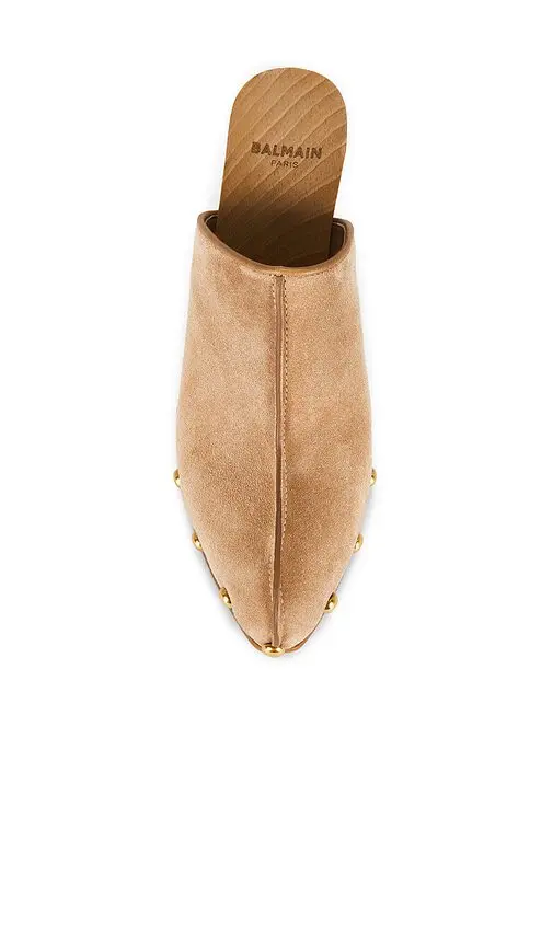 Balmain Suede Wedge Clog In . Also