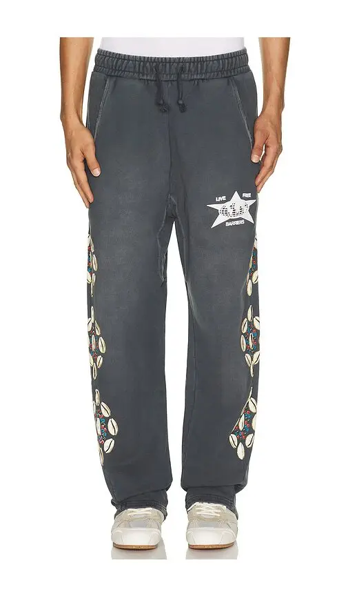 BARRIERS WORLDWIDE Cowrie Shell Sweatpant In . Also