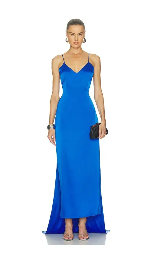 Alejandra Alonso Rojas Fitted Sheath Dress With Removable Train