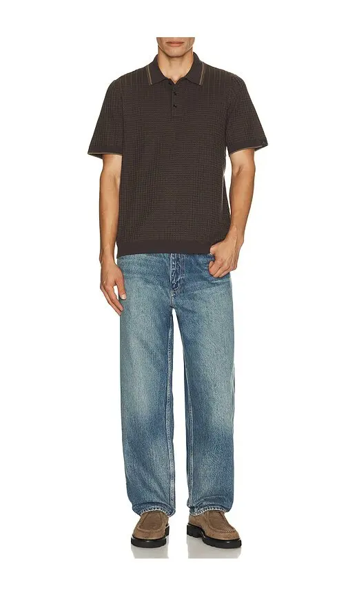 Rag & Bone Harvey Rib Polo Shirt In . Also