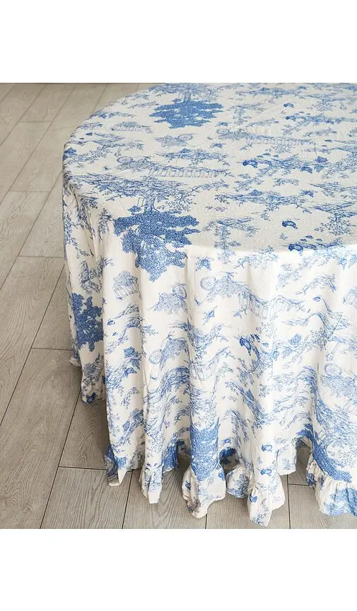 FRIEND OF MINE Toile Round Tablecloth