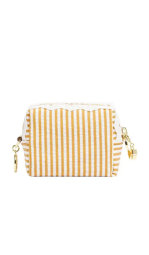 Stoney Clover Lane Micro Pouch In Seersucker - Yellow