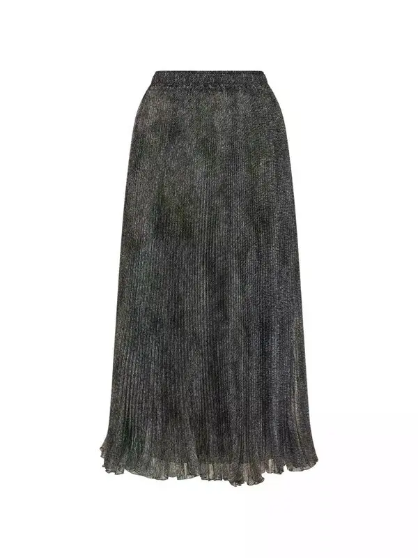 Ermanno Scervino Knickerbocker-print Pleated Midi Skirt - Grey