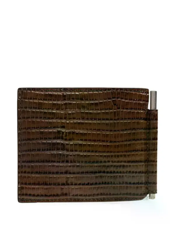 TOM FORD Lizard-effect Money-clip Wallet