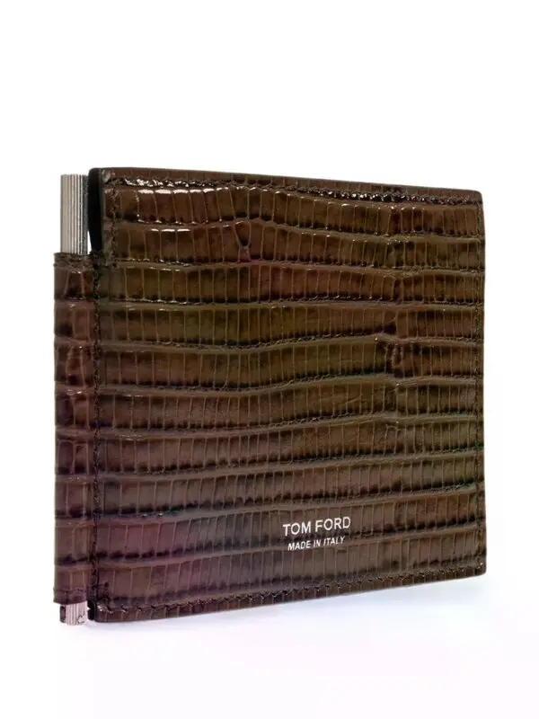 TOM FORD Lizard-effect Money-clip Wallet