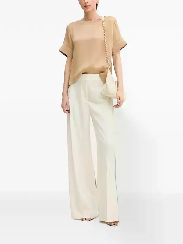 Sisley Short-sleeve Satin Top